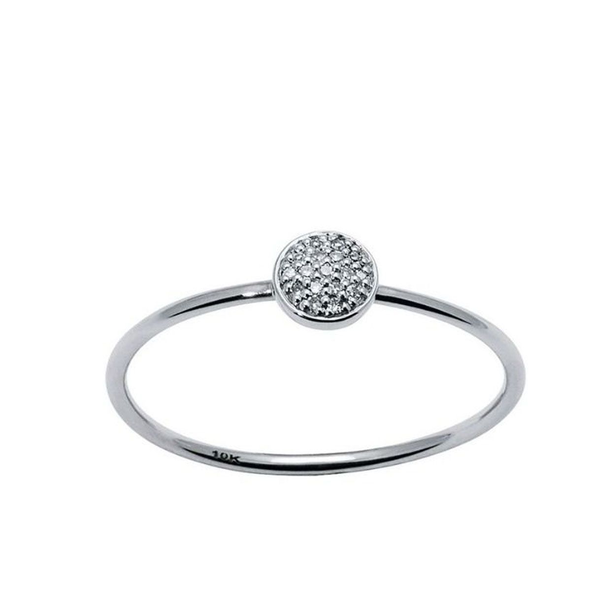 Ring Sirkel Diamant Hvitt Gull BGR92062 | Bjørklund